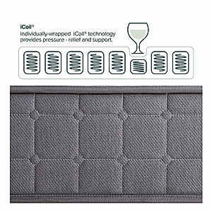 Zinus MSHPTT-08Q Bed Mattress Conventional, Queen, White