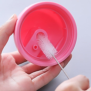 Dahszhi 20Pcs 10 Sizes Humidifier Brush Cleaner Bottle Brush Small Diameter Drinking Straw Cleaning Brush,Black and White