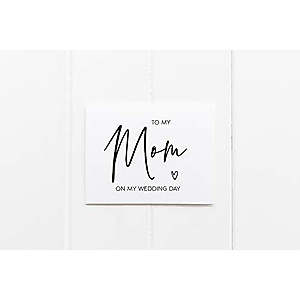 To My Mom on My Wedding Day Card For Brides Mother of the Groom Keepsake Gift