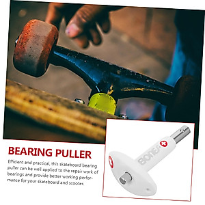 TIDTALEO Skateboard Remover Metal Bearing Pullers Hub Puller Skateboard Bearings Remover Tool Roller Skate Bearing Tools Roller Skating Accessories Wheel Driver White Stainless Steel