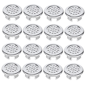 Angoily 20pcs Wash Basin Overflow Ring Kitchen Drain Cap Cover Sink Basin Trim Bathtub Drain Cover Sink Hole Cover Insert Round Hole Insert Spares Sink Trim Ring Plastic Ceramics Round Cap