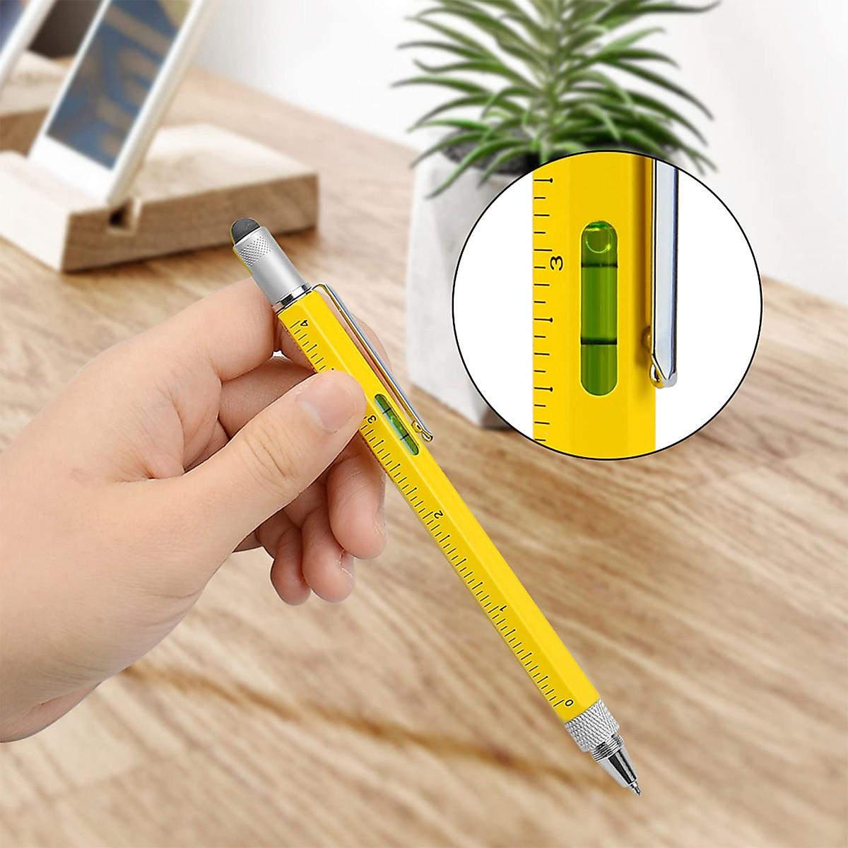 Gift Tool Pen,2 Pack Multitool Pen with Ballpoint Pen,Ruler,Stylus,Level,Screwdriver,Personalized Pen Tool Gadget Pen Gift for Men Stocking Stuffers Dad Gifts,Christmas,Birthday,Kid,Teacher