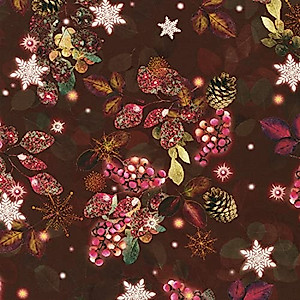 Quilt Kit - Festive Panels - 54" X 54" Festive Beauty Wreath Block Quilt - Top & Binding