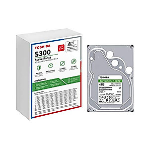 Toshiba S300 4TB Surveillance 3.5” Internal Hard Drive – CMR SATA 6 Gb/s 5400 RPM 128MB Cache - HDWT140UZSVAR