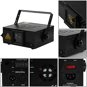 U`King DJ Disco Party Lights RGB Stage Lighting Beam Light Animation 3D Laser Patterns with DMX512 Sound Activated Remote Control for Festival Bar Nightclub Wedding Live Show Church