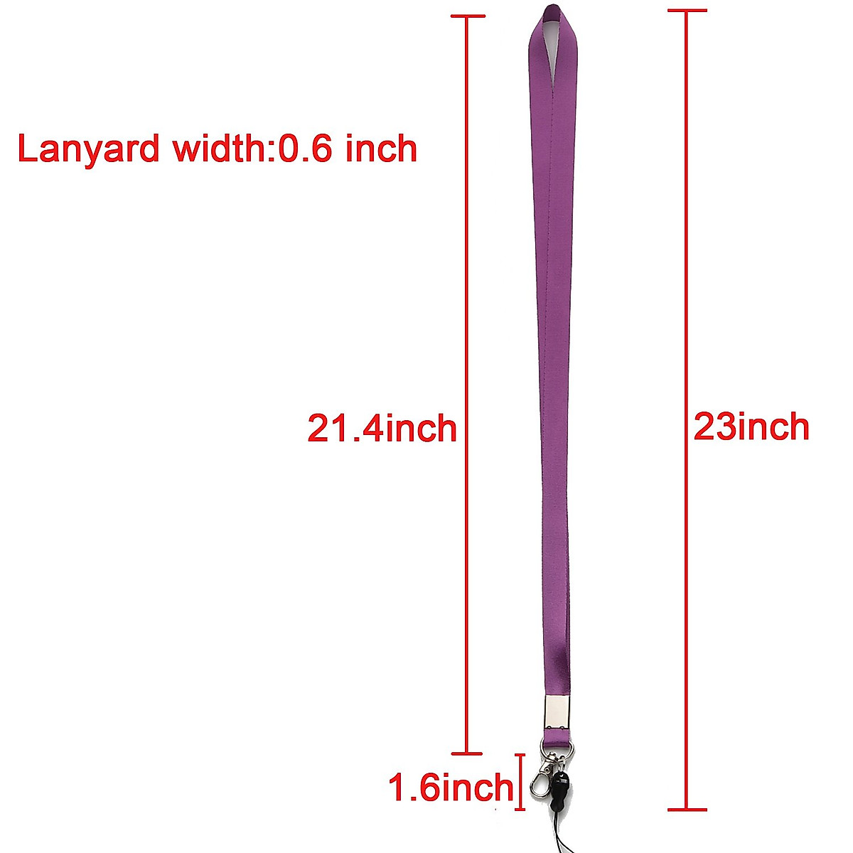 YOUOWO 2 Pack ID Badge Holders with Purple Lanyards Office Neck Strings Strap Grey Lanyard with Horizontal Heavy Duty id Holder PVC Name Tag Card Holder Waterproof Resealable Clear Plastic