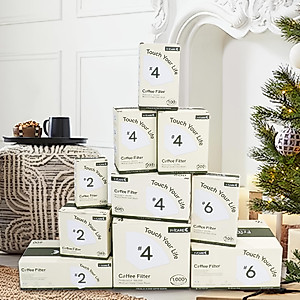 FriCARE Coffee Filters #4 for 8-12 Cup Ninja Coffee Maker CE251 CM401 - Unbleached Disposable Coffee Filter - No-break Confidence - Premium Cone Coffee Filter Replacement - White, 100 Ct