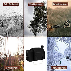QuliMetal DC Grill Cover for Green Mountain Grills Davy Crockett Grill, Anti-UV & Waterproof, Heavy Duty Patio BBQ Grill Cover