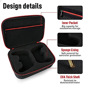 Younik Controller Carrying Travel Case, Protective Hard Case for 2 Controllers, Compatible with PS-5, PS-4, X-Box 1, Switch Pro and Other Universal Sized Controllers