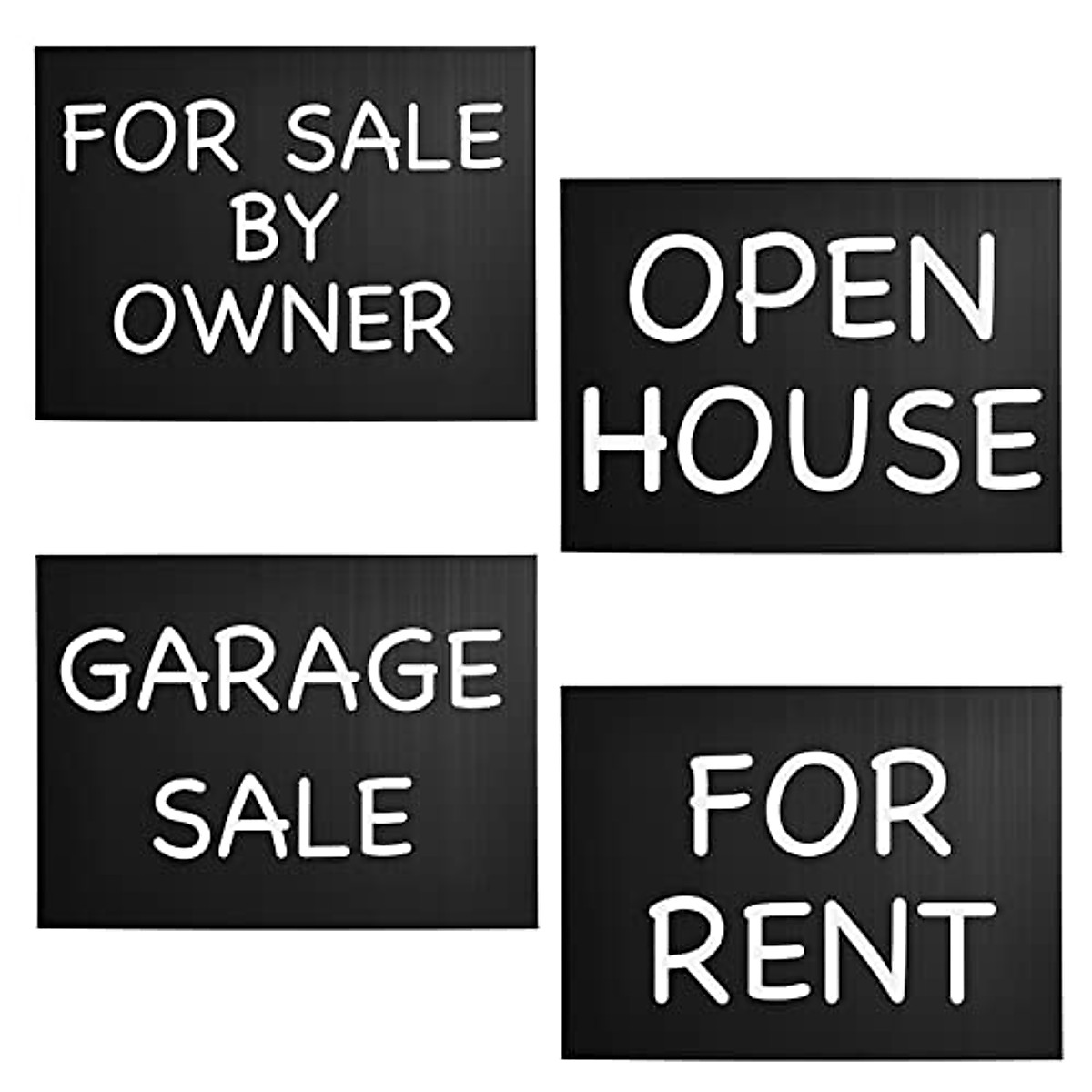 8-Pack Corrugated Plastic Yard Signs, 18x24 Outdoor Poster Board for Garage and Estate Sale, Happy Birthday, Moving, Lawn, Open House Supplies, Arts & Crafts, 4mm Thick Sheets Blank Surface (Black)