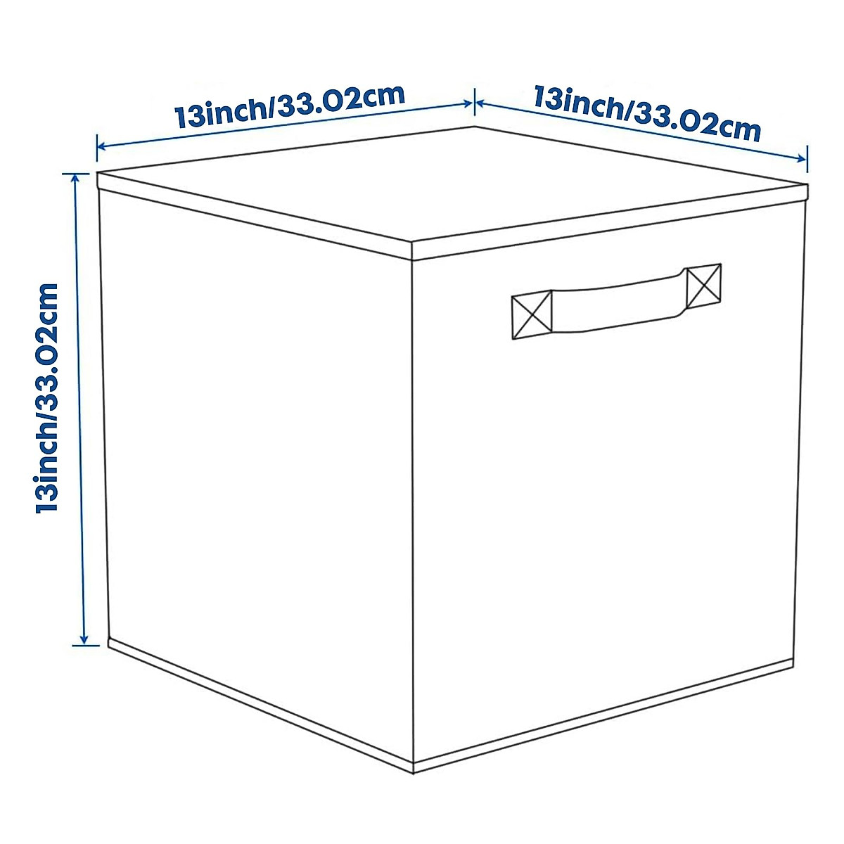 ShellKingdom Storage Bins, Foldable Fabric Storage Cubes And Cloth Storage Organizer Drawer For Closet And Toys Storage, 13 X 13 X 13 INCH, 2 Pack (Black)