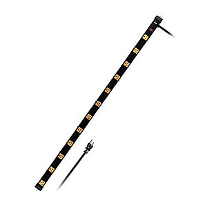 KMC 12 Outlet Heavy Duty Workshop Metal Power Strip with 3-Foot Long Extension Cord with Circuit Breaker, for Workshop and Industrial use, ETL Certified,Black