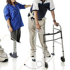 Beeveer 8 Pcs Walker Ski Glides Heavy Duty Coaster Skis Plastic Drive Walker Parts Walker Accessories Fit Walker Feet Glides for 1 1/8 Inch Tubes Seniors Folding Walkers (Gray)