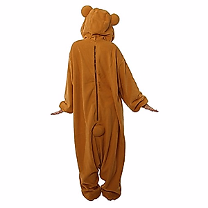 SAZAC San-X Licensed Rilakkuma Kigurumi - Onesie Jumpsuit Halloween Costume (Adults)