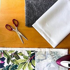 Fusible Interfacing 35″ x 3 Yards White Light Weight Non-Woven Iron-on for Crafts and Sewing, Polyester Single-Sided Adhesive for Collars, Quilting Projects, Dress, Shirts, Bags