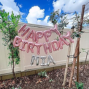 Letter Balloons,16"Inch Mylar Custom Phrase Name Balloon Banner,Foil Alphabet Number Balloons for Birthday|Party|Baby Shower(Rose Gold&Gold&Silver&BLACK&Blue&Pink&Red&Green),black letter balloons