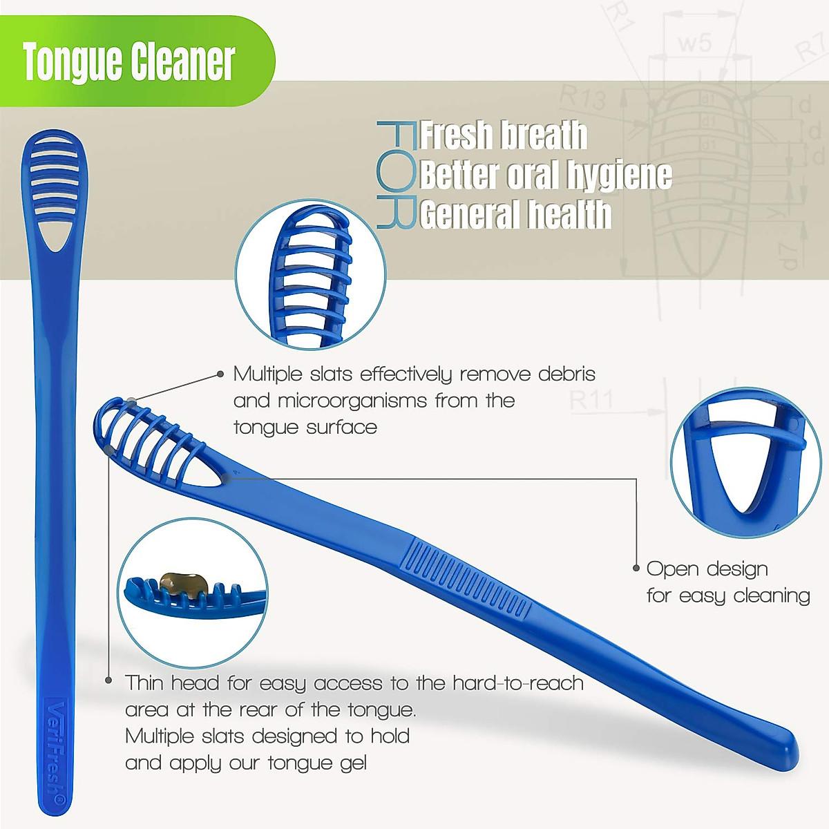 Fresh Breath Kit for Bad Breath - Tongue Scraper & Cleaner with Cleaning Gel – All Natural Treatment