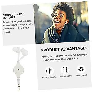LIGHTAOTAO Over-Ear Headphones Noise Headphones Cancelling Noise Reducing Ear Plugs Wrap Around Earphones Earbuds Wired Noise Canceling Headphones Earplugs Soundproof Plug White Mp3