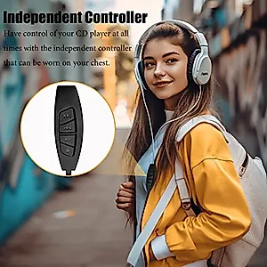 CD Player Portable Rechargeable Portable CD Player for Car and Travel Walkman CD Player with Headphone and Anti-Skip/Shockproof Personal CD Player Discman Kpop Music Compact CD Players with AUX Cable