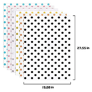 MR FIVE 120 Sheets Polka Dot Tissue Paper Bulk,20" x 28",Tissue Paper for Packaging,Gift Wrapping Tissue Paper for Gift Bags,Tissue Paper for Baby Shower,Birthday,Weddings,Holiday Party,6 Colors
