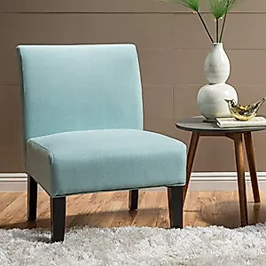 Christopher Knight Home Kassi Fabric Accent Chair, Light Blue
