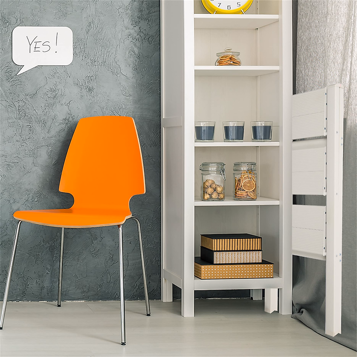 LiGuVCY 4 Step Ladder Folding Ladder Stool, Anti-Slip Folding Step Stool Ladder with Expanded Pedal,for Home and Office Use, Kitchen Step Stool 330lb Capacity, Black