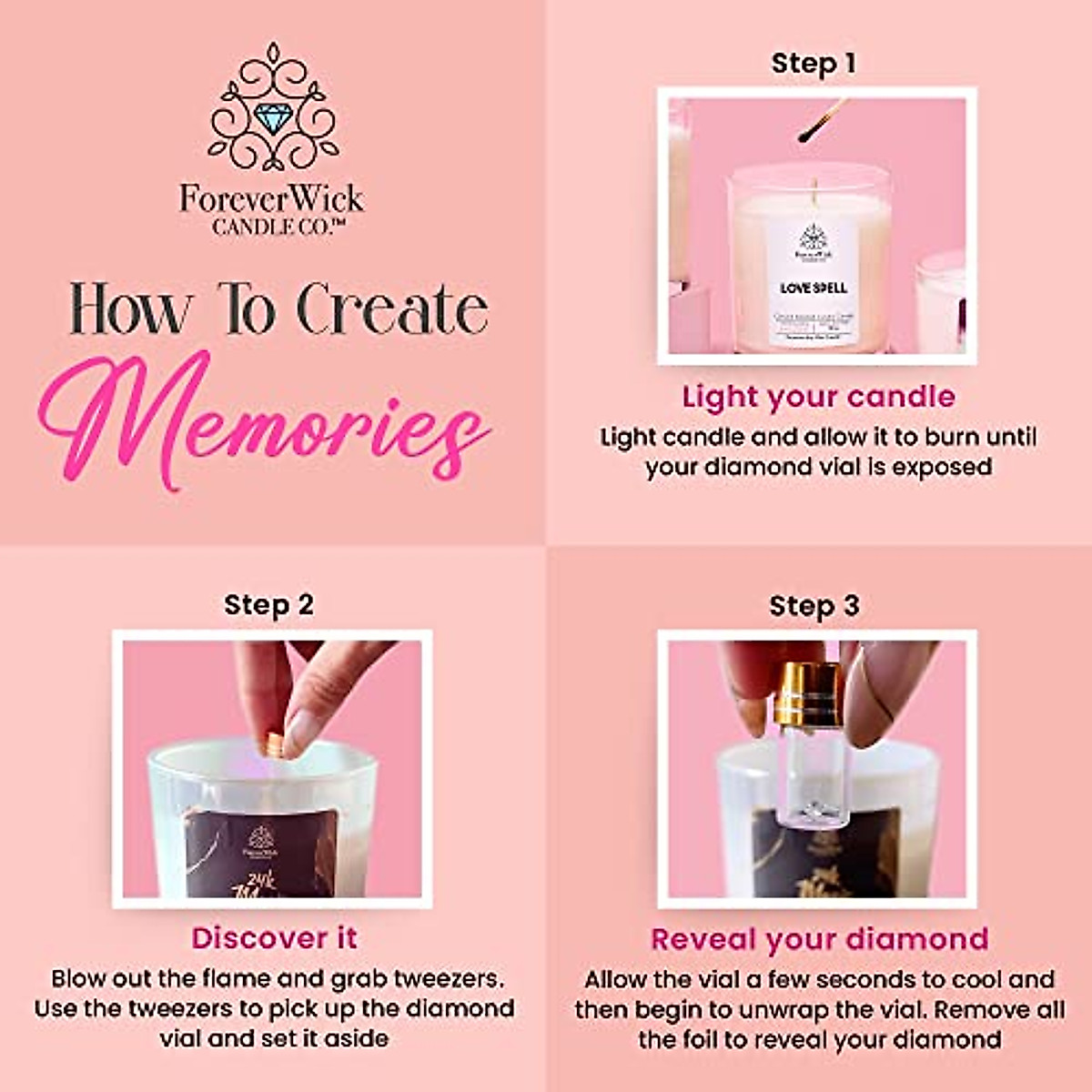 The Pink Diamond Diamond Candle