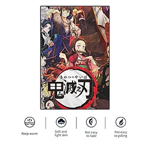 Classic Japan Anime Characters Blankets Flannel Fleece Warm Soft Throw Blanket for Couch Sofa Bed Living Room All Season Decor Gift