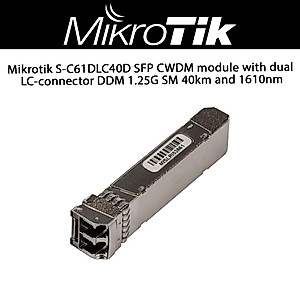 Mikrotik S-C61DLC40D SFP CWDM Module with Dual LC-Connector DDM 1.25G SM 40km and 1610nm