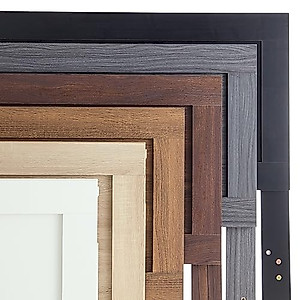 Edenbrook Delta California King Bed Frame with Headboard – No Box Spring Needed – Compatible with All Mattress Types – Wood Slat Support – California King Size Wood Platform Bed Frame – Black