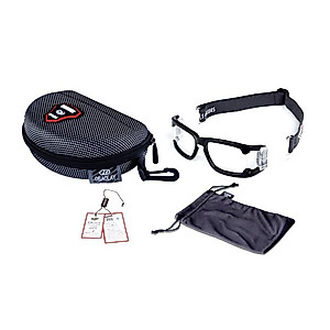 Kagogo Sports Goggles Protective Basketball Glasses Safety Goggles for Adults with Adjustable Strap for Basketball Football Volleyball Hockey Rugby (Black/Red001)