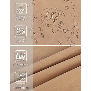 Surenow Men's Hiking Cargo Shorts Lightweight Quick-Dry Shorts Summer Outdoor Fishing Shorts Camping Travel Shorts for Men Khaki