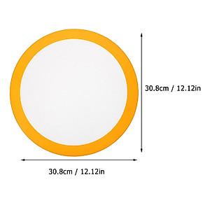 YARNOW Non Stick Baking Mat, Round Silicone Baking Mat, Reusable Silicone Mat for Pie Bread Macaron Pastry Tortilla (12 Inch, Random Color)