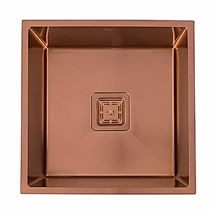 Strictly Sinks Undermount Copper Bar Prep Sink – 18 Inch Single Bowl 16 Gauge Stainless Steel Undermount Bar Sink – Tight Radius Corners Kitchen & Bar Sink With Drain Kit