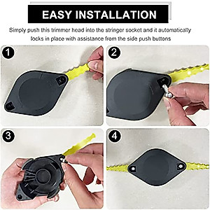 Eyoloty ACFHRL2 Polycarbonate Blades Head,AC14RL3A & AC80RL3 Spool Line Compatible with Ryobi 18V 24V 40V RY40210 RY40210A String Trimmers,with AC14HCA Cap Cover and Ryobi Trimmer Parts (18 Pack)