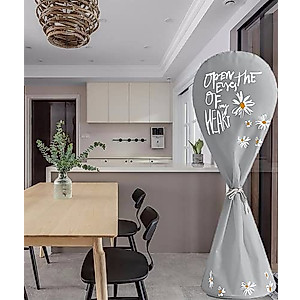 Alqpopg Fan Cover Dust Washable Floor Fans Cover Heavy Duty Standing Round Dustproof Covers Waterproof Protector for Indoor Outdoor Household Gray