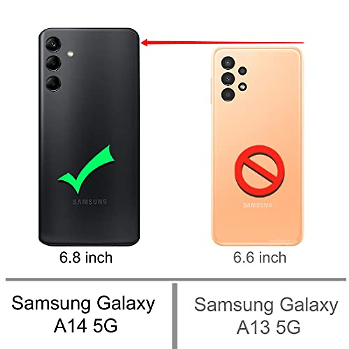 Samsung Galaxy A14 5G Floral Case for Girls & Women with 2pcs Screen Protector - TPU Rubber Shock-Absorption Cover (Purple Flower)