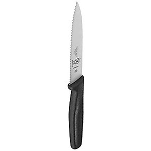 Mercer Culinary Mercer Pointed Tip Wavy Bar Knife, 4 Edge, Black M33931B, One Size, Multi