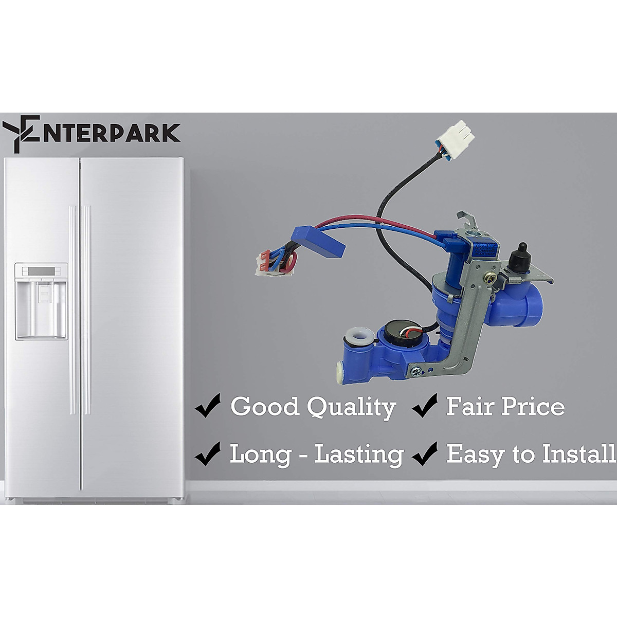 Enterpark AJU72992601 Refrigerator Water Inlet Valve Replacement Part for LG Refrigerator, Replaces AP4671476 PS3533117 5220JB2009A 5221JA2011J