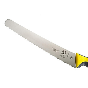 Mercer Culinary Millennia Colors Bread Knife, 10-Inch Wavy Edge Wide, Yellow