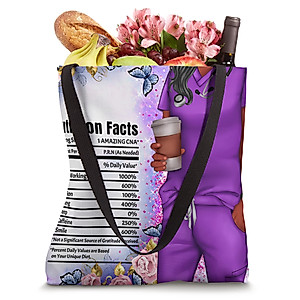 Nurse Nutrition Facts Melanin Nurses Black Girl Magic CNA Tote Bag