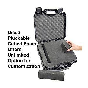 CASEMATIX Hard Shell Projector Travel Case with Customizable Interior Compatible with BenQ MX707 Projectors, MH535FHD, MW535A, HT1070A, MS524AE and More - Includes Case Only