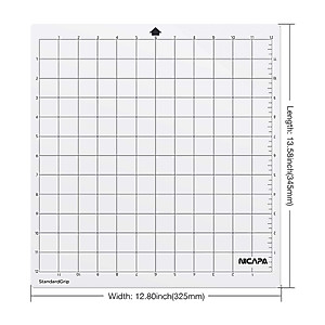 Nicapa StandardGrip Cutting Mat for Silhouette Cameo 4/3/2/1 (12x12 inch,3 Mats) Standard Adhesive Sticky Quilting Cut Mats Replacement Accessories for Silhouette Cameo