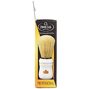 Omega Pure Bristle 10049 Shaving Brush, Black