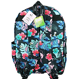 Wondapop Disney Lilo & Stitch 17 Inch Deluxe Backpack with Laptop Compartment (Black)