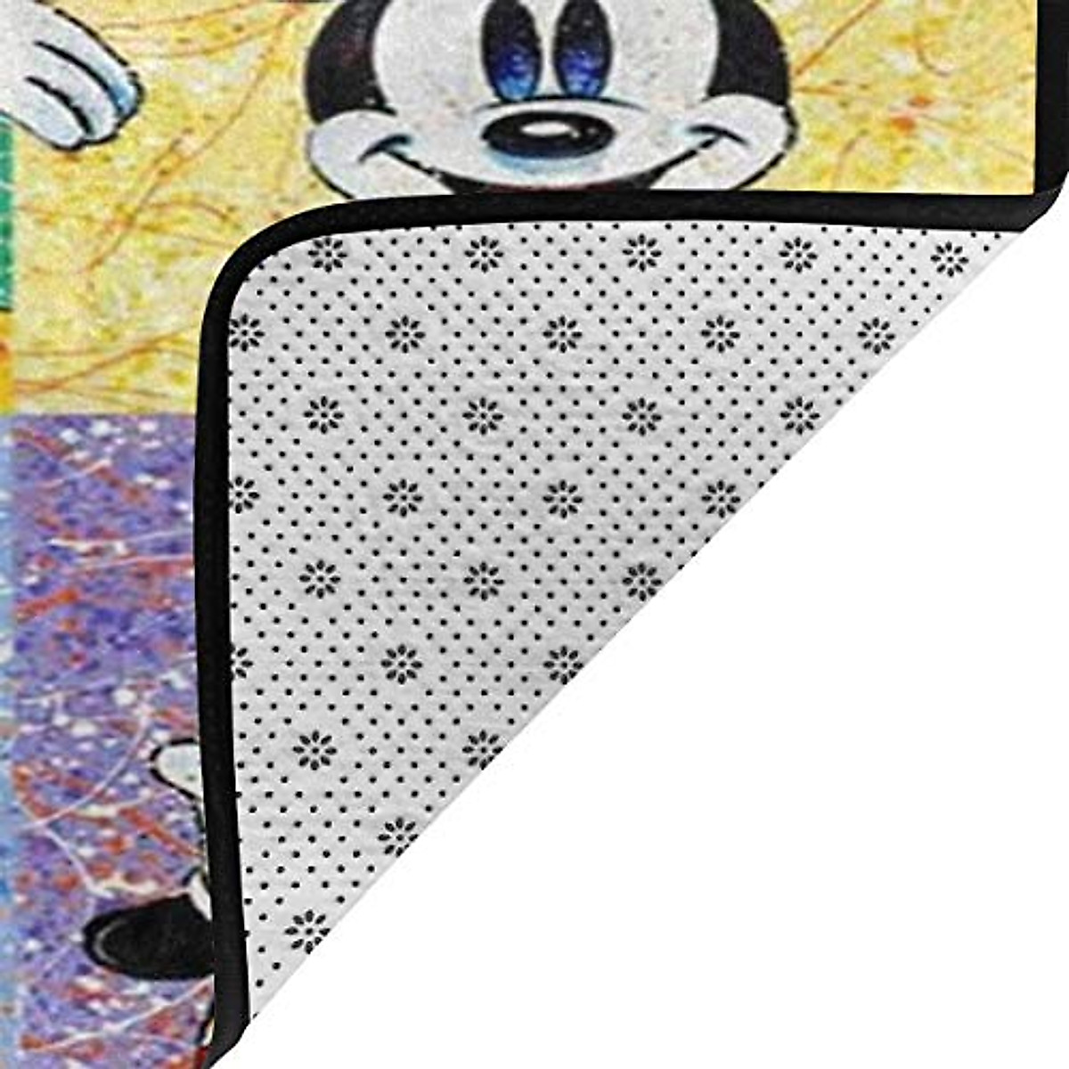 Xzcxyadd Super Soft Indoor & Outdoor Modern Mickey Mouse Area Rugs,Suitable for Children Bedroom Home Decor Nursery Rugs- 80 X 58 in