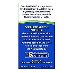 Adema Bausch + Lomb Preser-Vision AREDS 2 Formula Supplement (210ct), Lutein Nutritional Supplements,Carotenoids Nutritional Supplements by Brand Preser-Vision