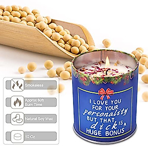 Scented Candles Gifts for Men,Him,Husband,Boyfriend,White Elephant Unique Gifts for Adults,Funny Naughty Men Gifts for Anniversary,Christmas,Valentines Day,Birthday for Men,Fiance,Friends,Lavender