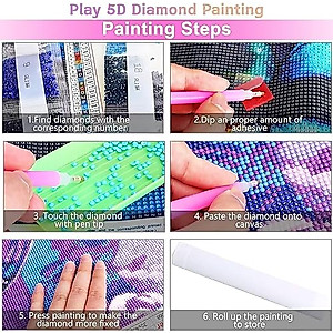 RMSGOZO Angel Diamond Painting Kits - Flower Angels Diamond Painting, 5D Full Round Gemstone Art Cross Stitch Kit for Adults, for Home Decor Living Room Decor Or Gifts 20X20 Inch