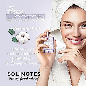 SOLINOTES Cotton Flower Perfume for Women - Eau De Parfum | Delicate Floral and Soothing Scent - Made in France - Vegan - 1.7 fl.oz
